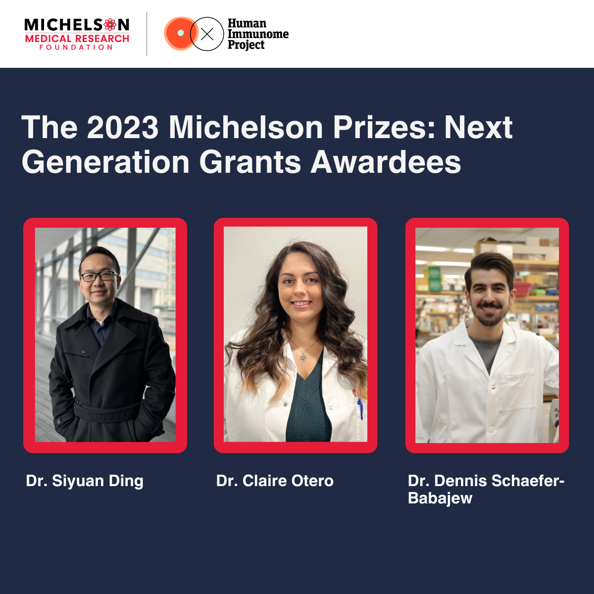 Announcing 2023 Michelson Prize Laureates - Human Immunome Project